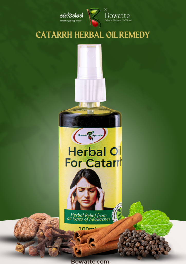 Herbal oil for catarrh - Bowatte Beheth Shalawa